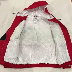 adidas | Jackets & Coats | Adidas Vintage 9s Moby Red Quilted Puffer ...